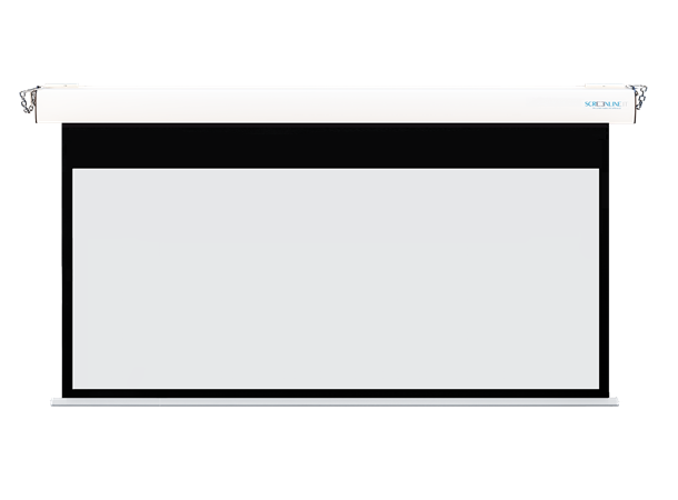 Screenline LODO motor 550x412cm u/sort kant, lystett, gain 1.2 - AV Partner